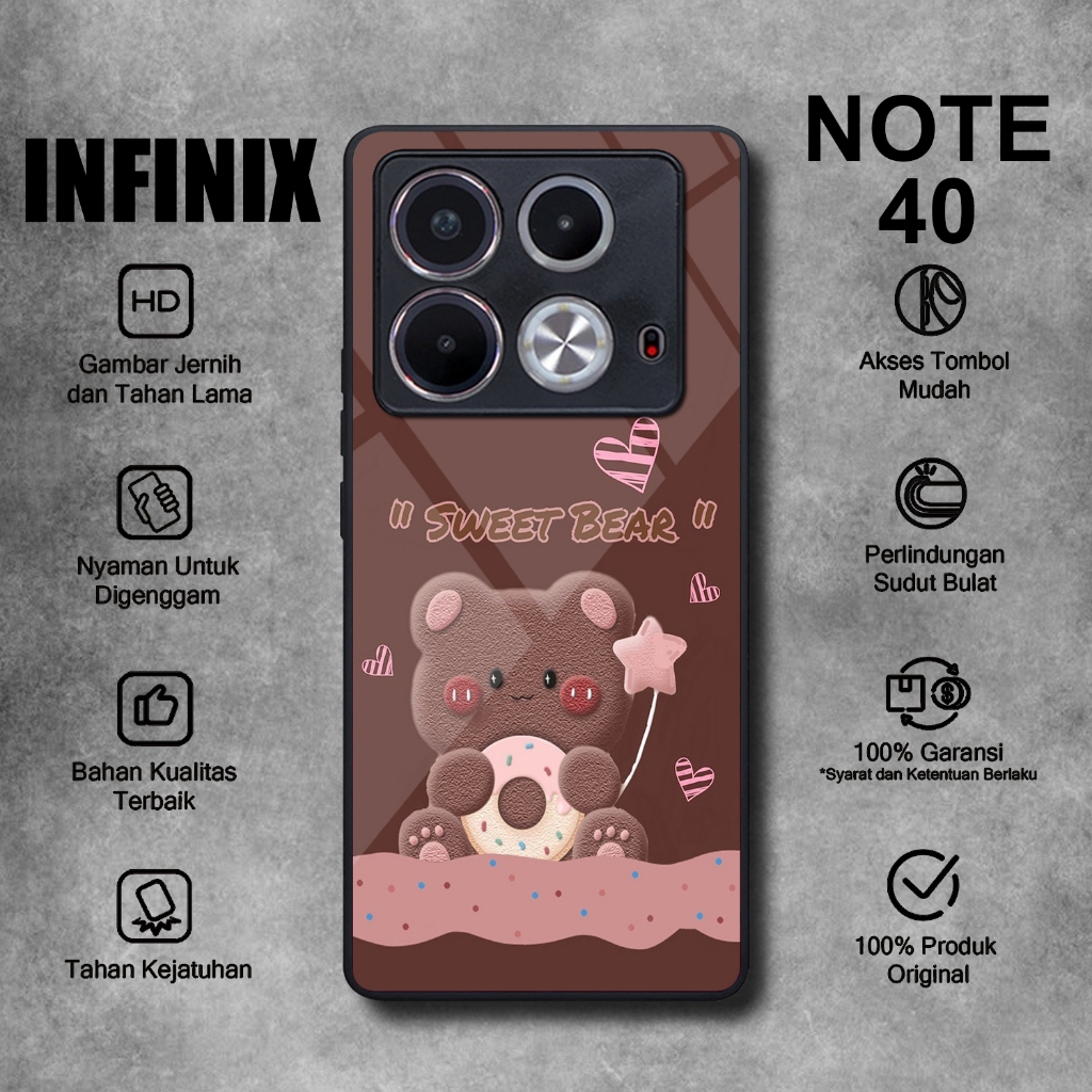 Jual Softcase Glass Glossy Case Hp INFINIX Note 40 4G/5G Motif CUTE ...
