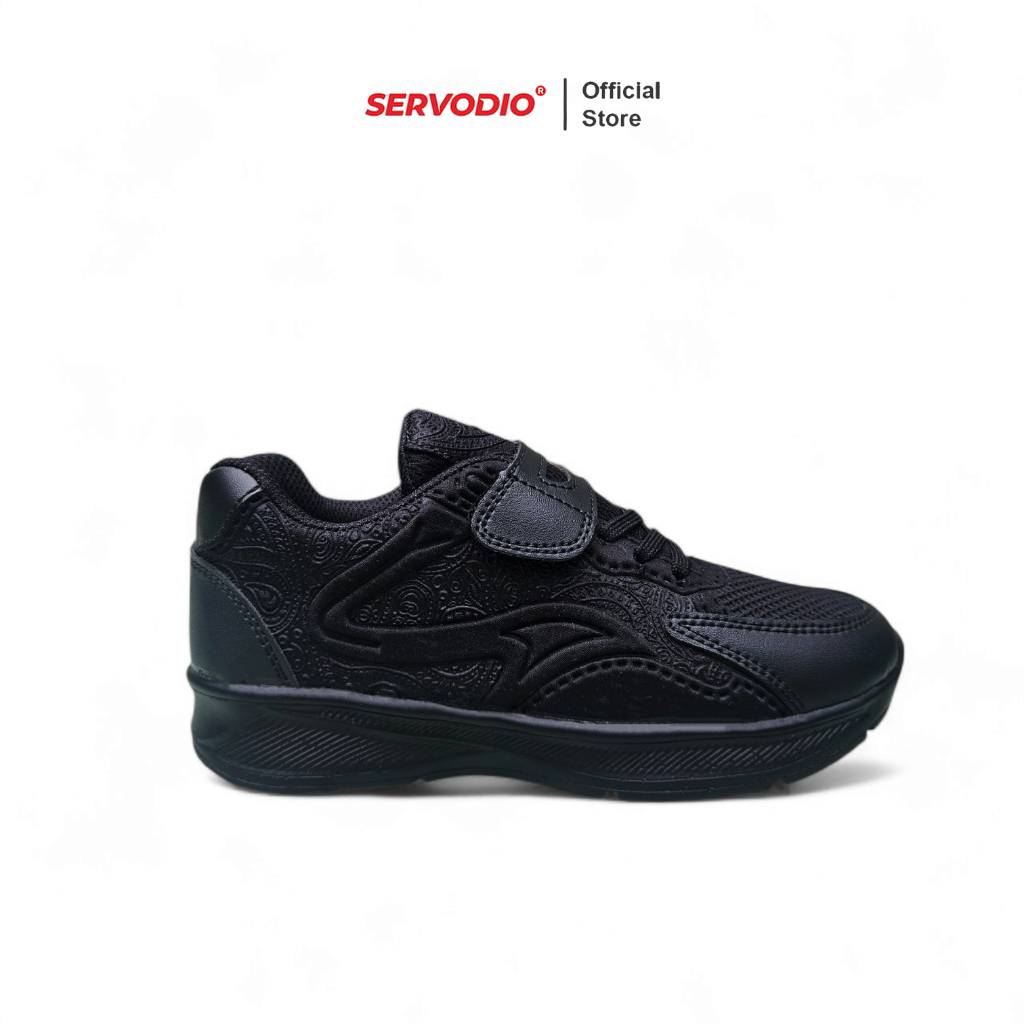 Jual Servodio - Arya Full Black 28-37 | Sepatu Anak Sneakers Casual ...
