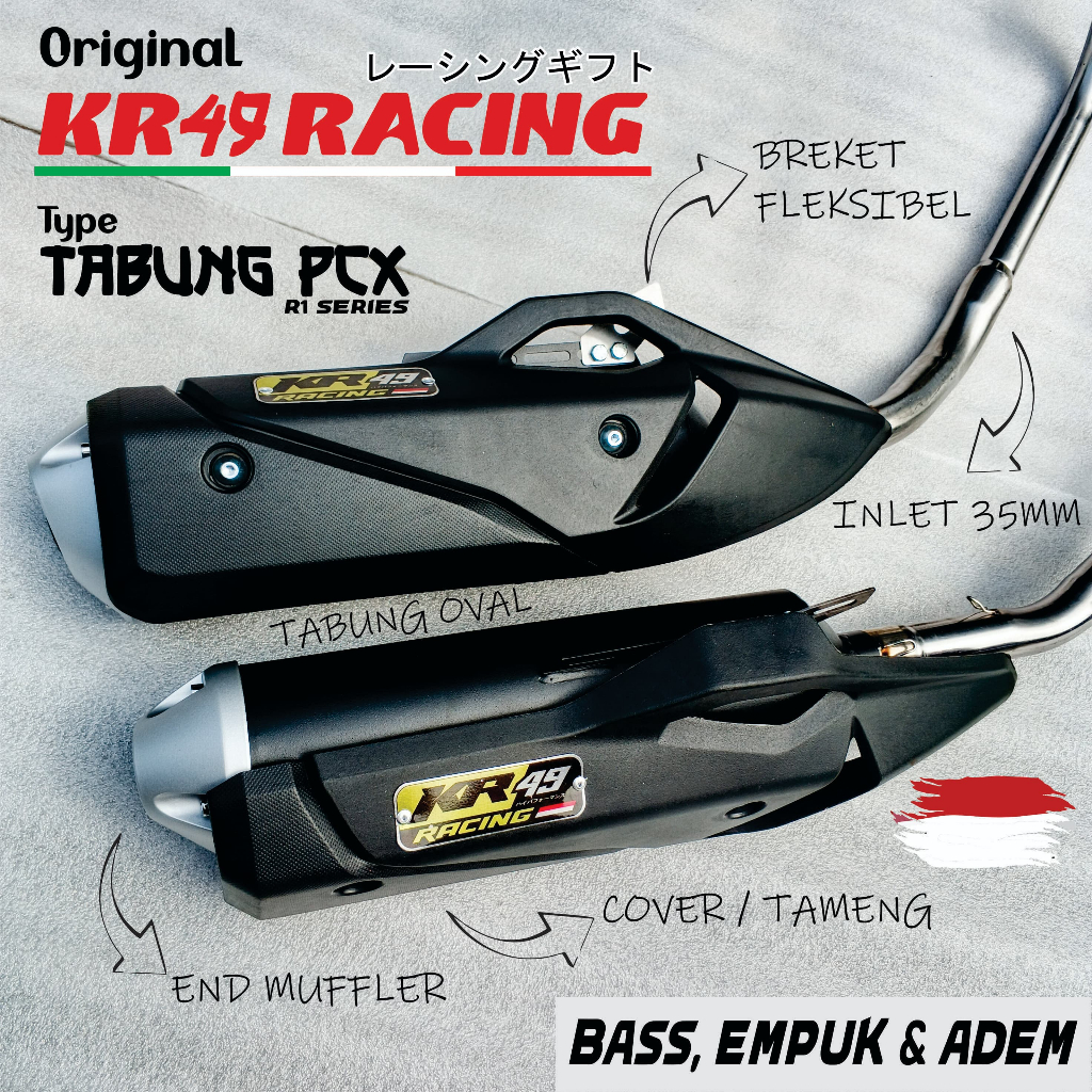 Jual Knalpot KR49 standar racing TABUNG PCX Ngebas Adem PNP Vario Pcx ...