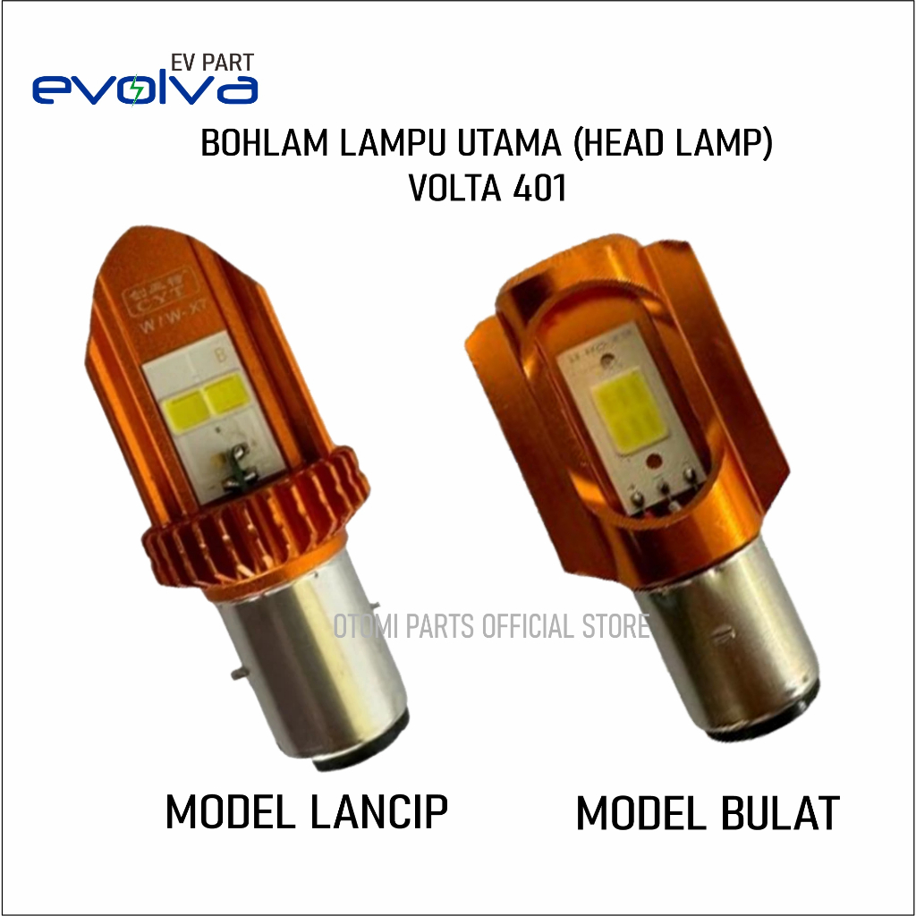 Jual EVOLVA - BOHLAM LAMPU DEPAN (HEAD LAMP) UNTUK MOTOR LISTRIK VOLTA ...