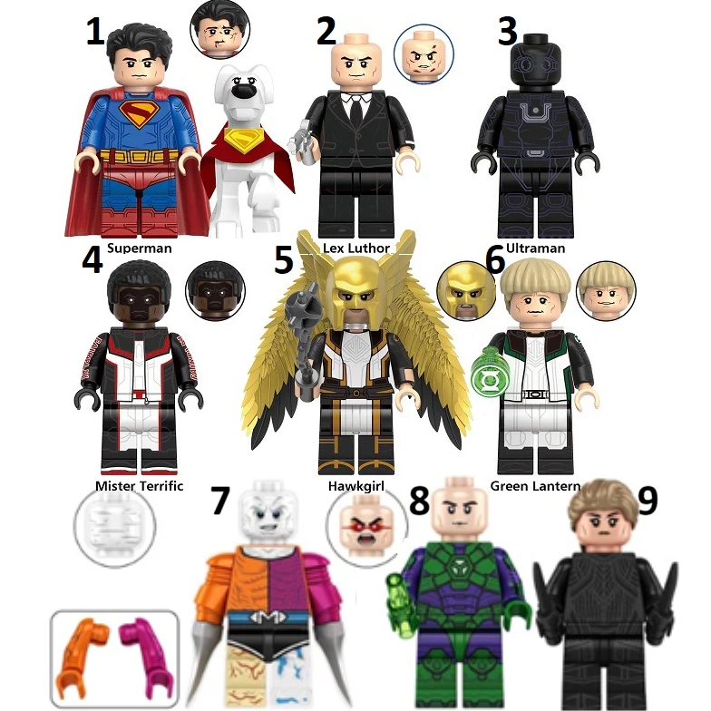 Jual DC Superman Lex Luthor Ultraman Mister Mr Terrific Hawkgirl Green ...