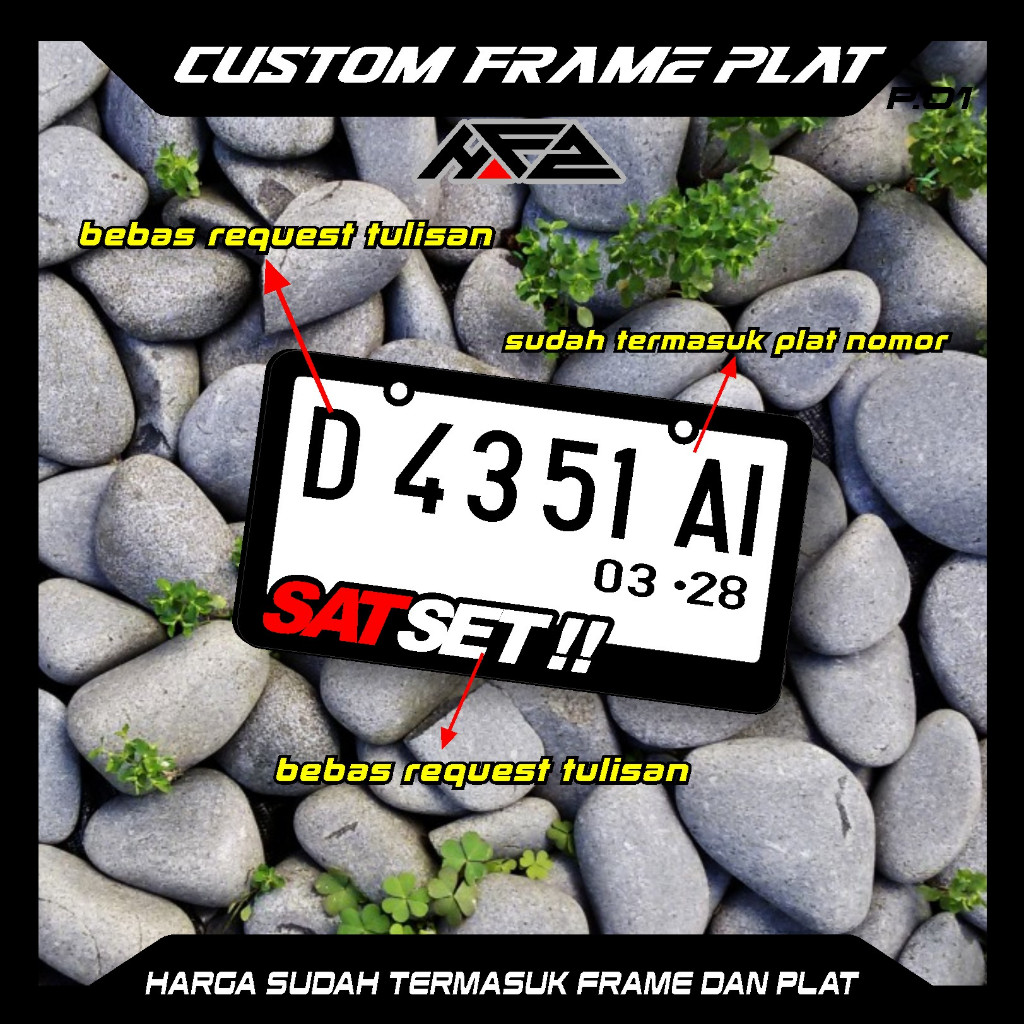 Jual Frame Plat Nomor motor Model JDM All Desain Viral PNP disemua ...