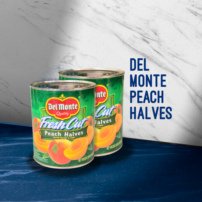 Jual Peach Halves Del Monte ( 825 / 480 gr ) Fresh Cut Buah Persik ...