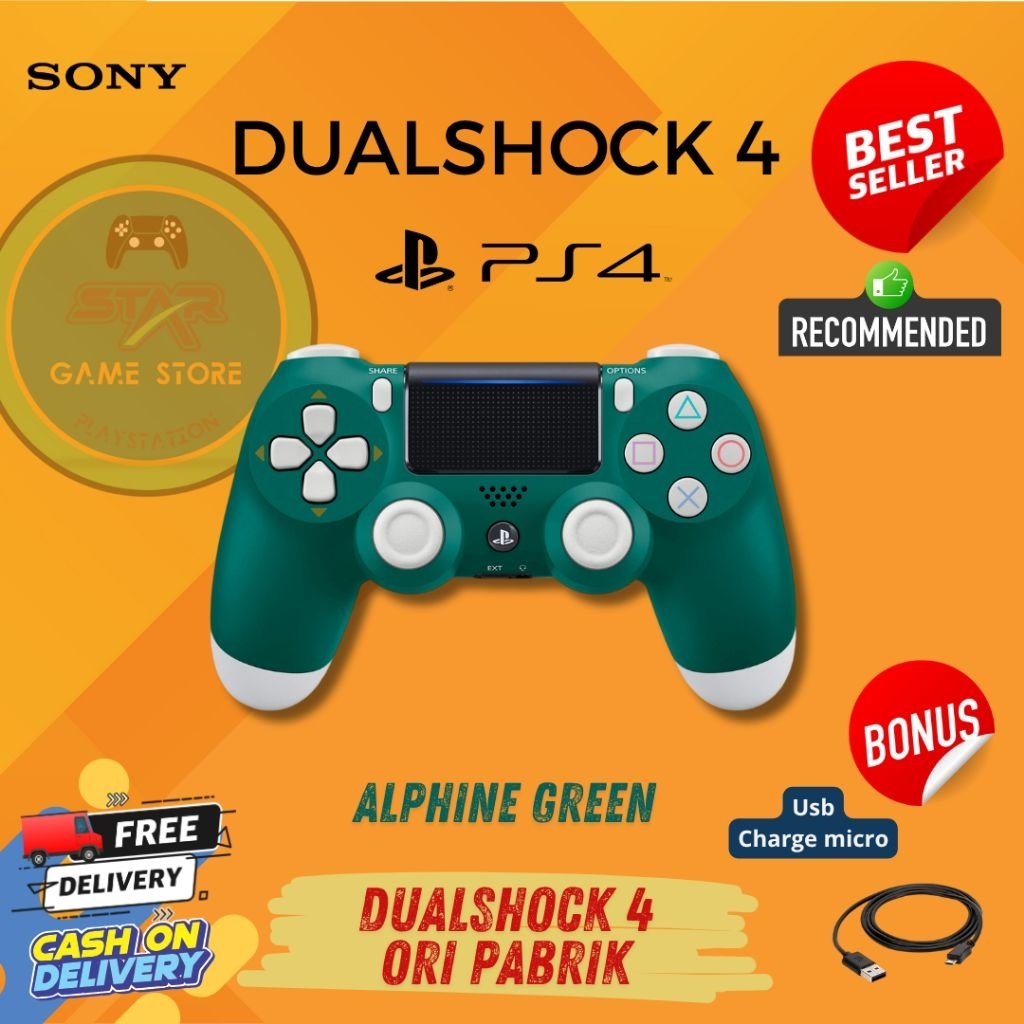 Jual Stik Ps4 ds4 wirreles Op Warna Alphine Green | Shopee Indonesia