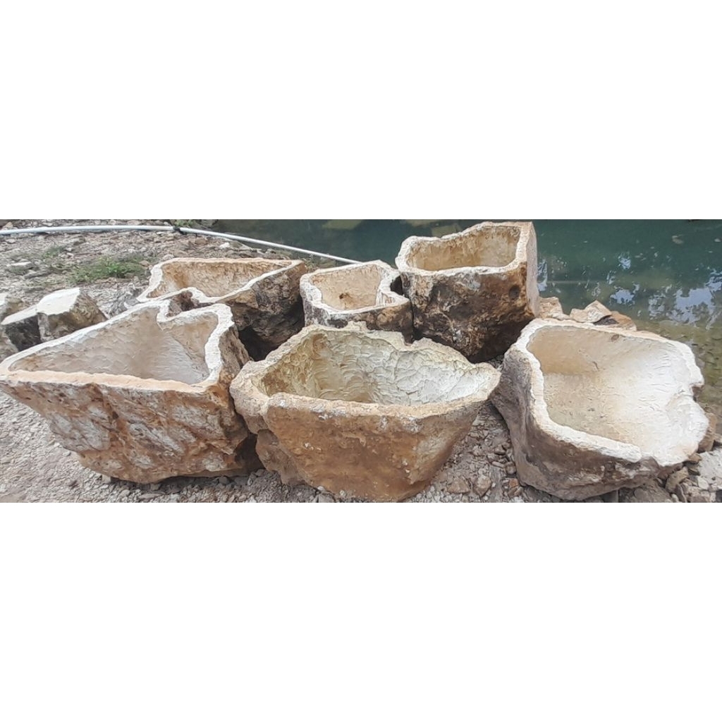 Jual pot batu alam paras jogja | Shopee Indonesia