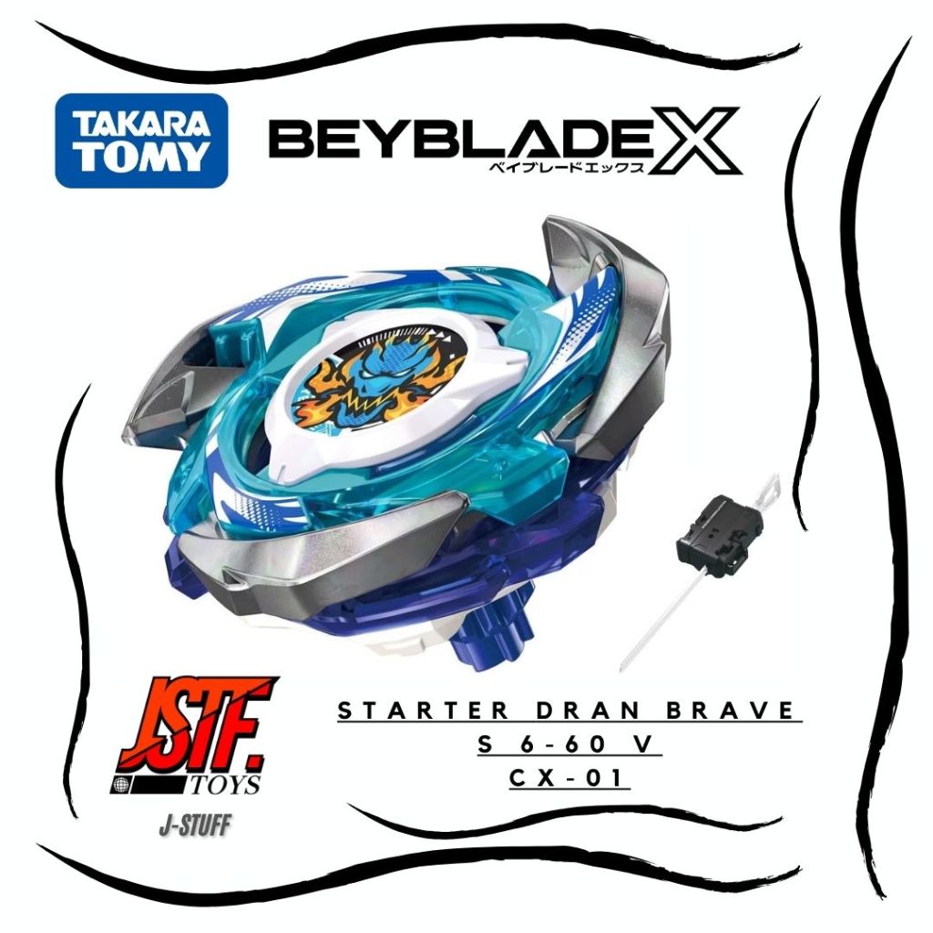 Jual CX-01 Starter Dran Brave S 6-60 Vortex / Beyblade X Original ...