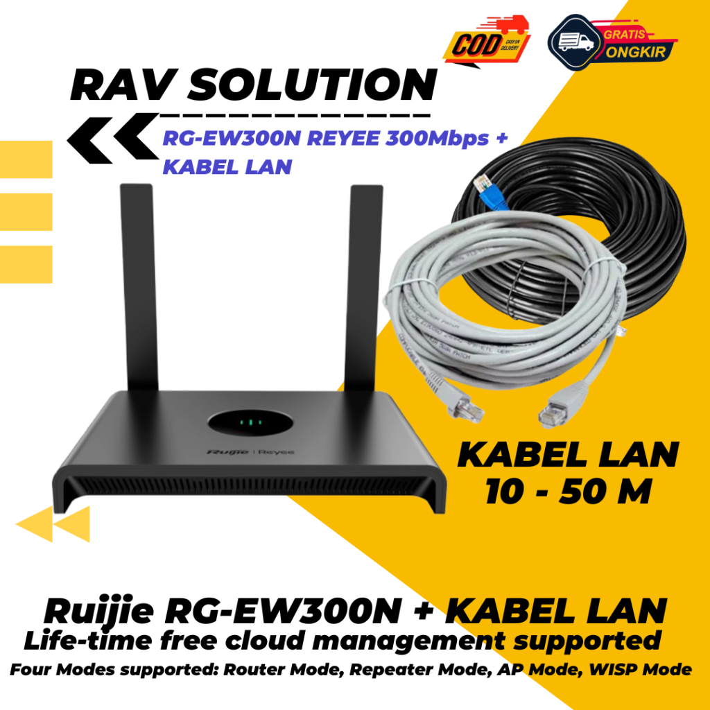 Jual Paket Pararel WIFI Ruijie RG-EW300N REYEE 300Mbps Wireless Smart ...