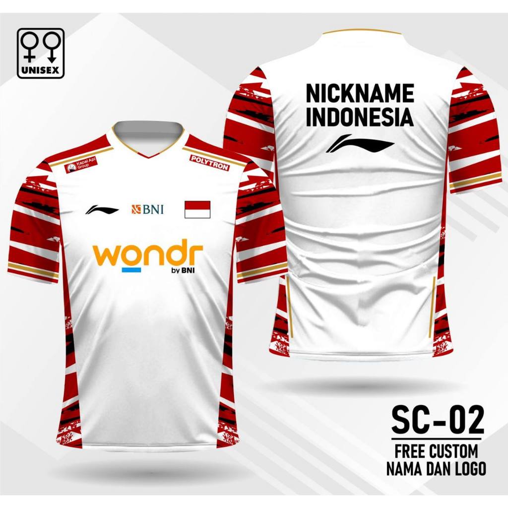 Jual jersey terbaru kaos badminton sudirman 2025 jersey bulu tangkis sudirman free custom sc02 ...