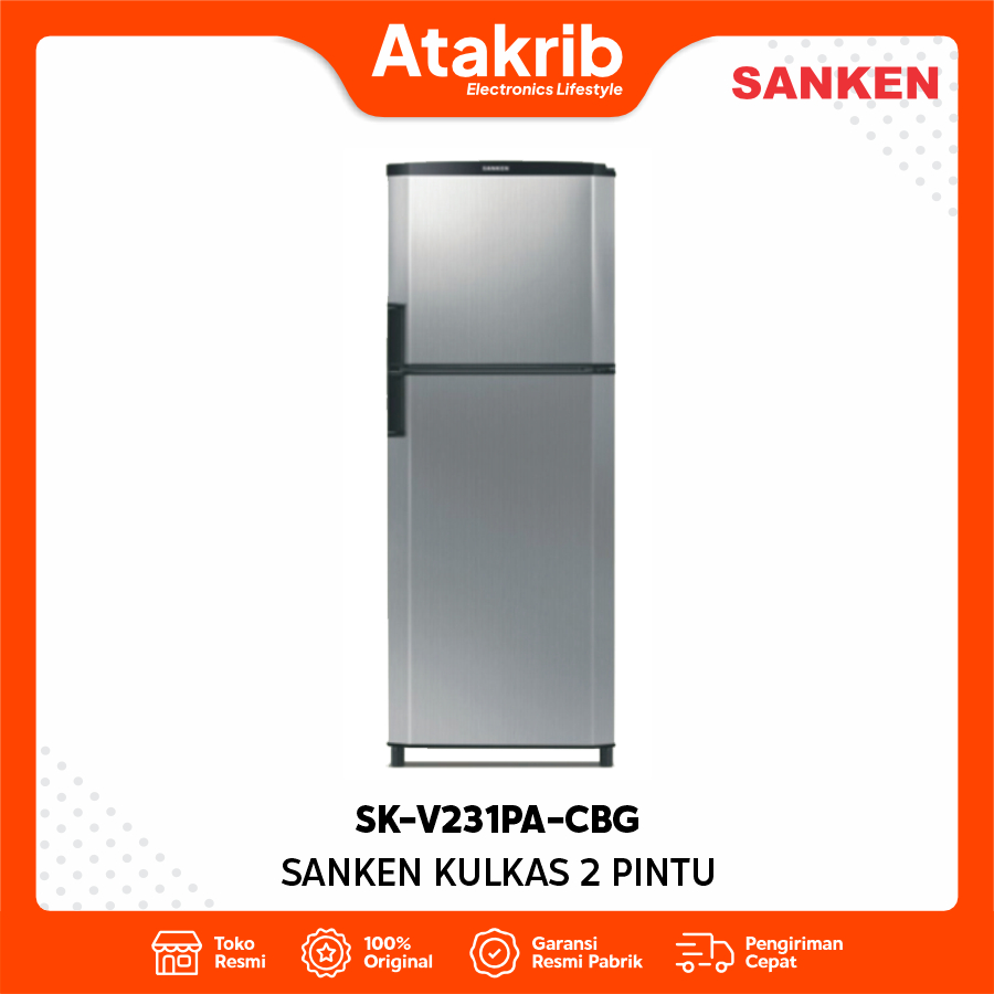Jual SANKEN KULKAS 2 PINTU SK-V231PA-CBG Kapasitas 230 Liter | Shopee Indonesia