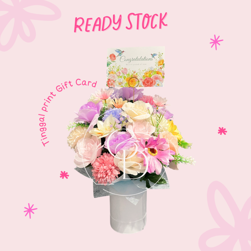 Jual Ready stock Buket bunga artificial bunga mawar princess theme ...