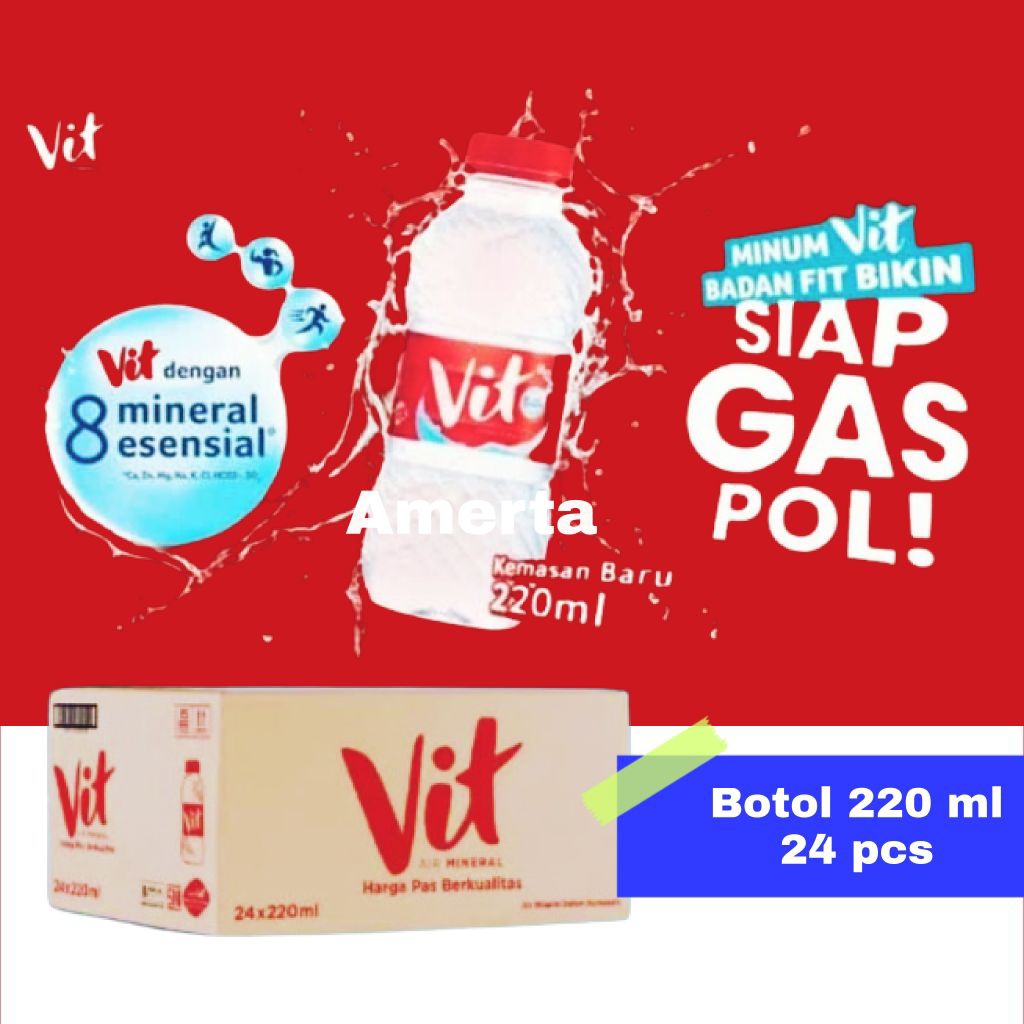 Jual VIT BOTOL 220 ml 1 DUS ISI 24 pcs | Shopee Indonesia