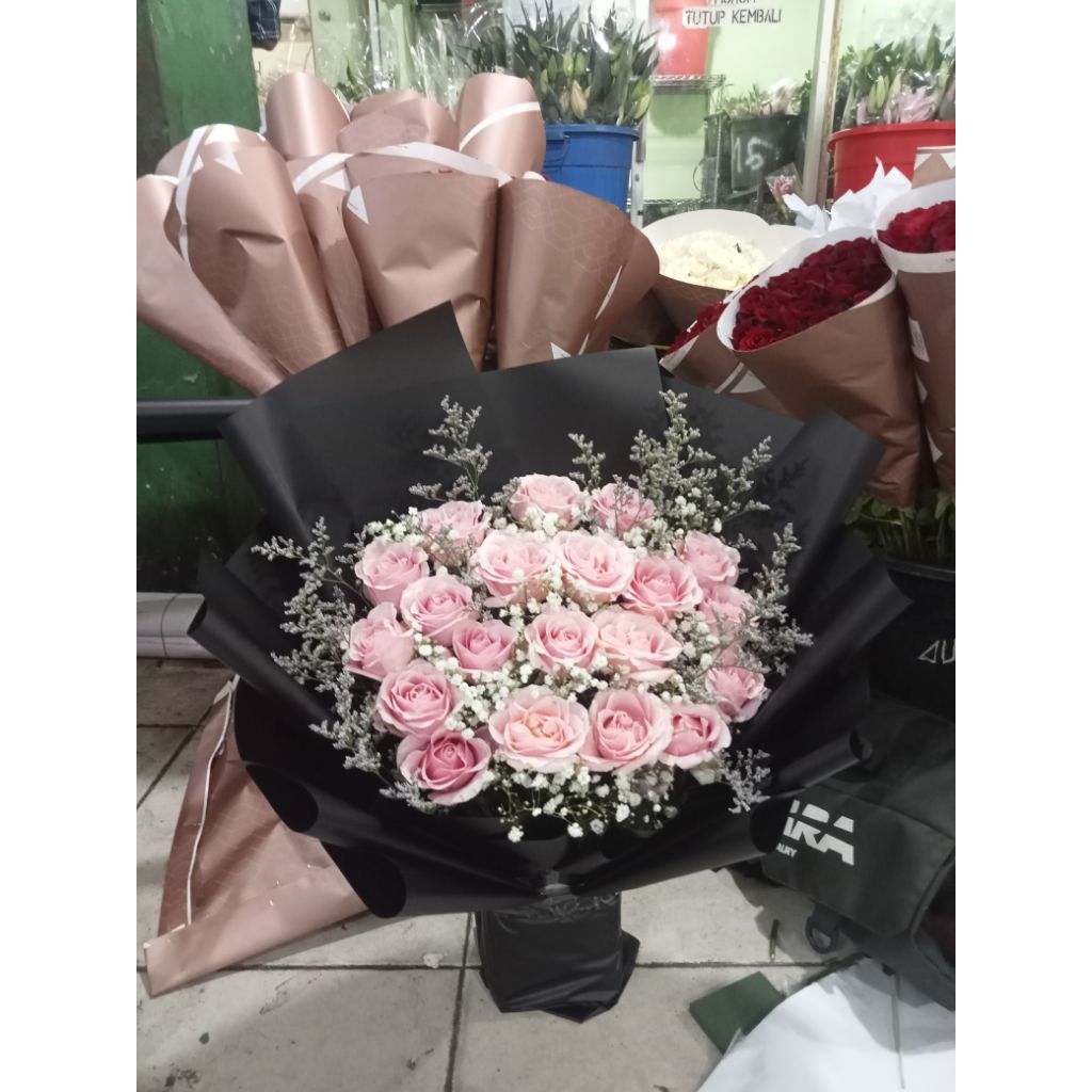 Jual buket fresh flowers mix warna | Shopee Indonesia