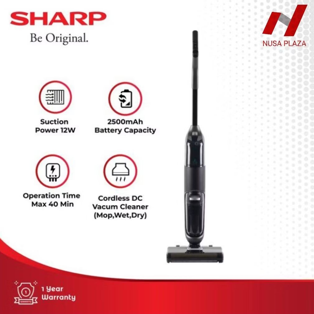 Jual CORDLESS VACUUM Cleaner SHARP EC-WE77Y-BK 3 in 1 (Mop Wet Dry ...