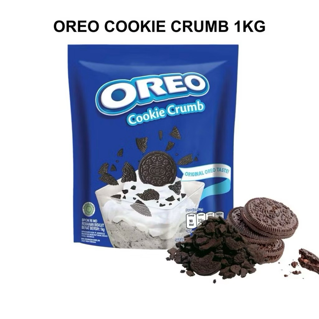 Jual 1KG OREO COOKIE CRUMB ORIGINAL | BISKUIT BUBUK OREO TOPPING HITAM ...