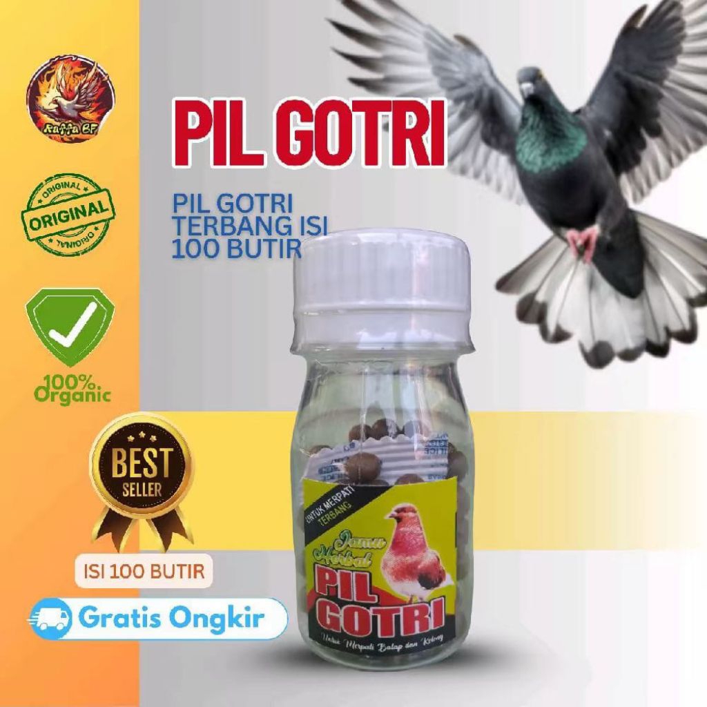 Jual JAMU MERPATI PIL GOTRI MERPATI KHUSUS TERBANG ISI 100 BUTIR ...