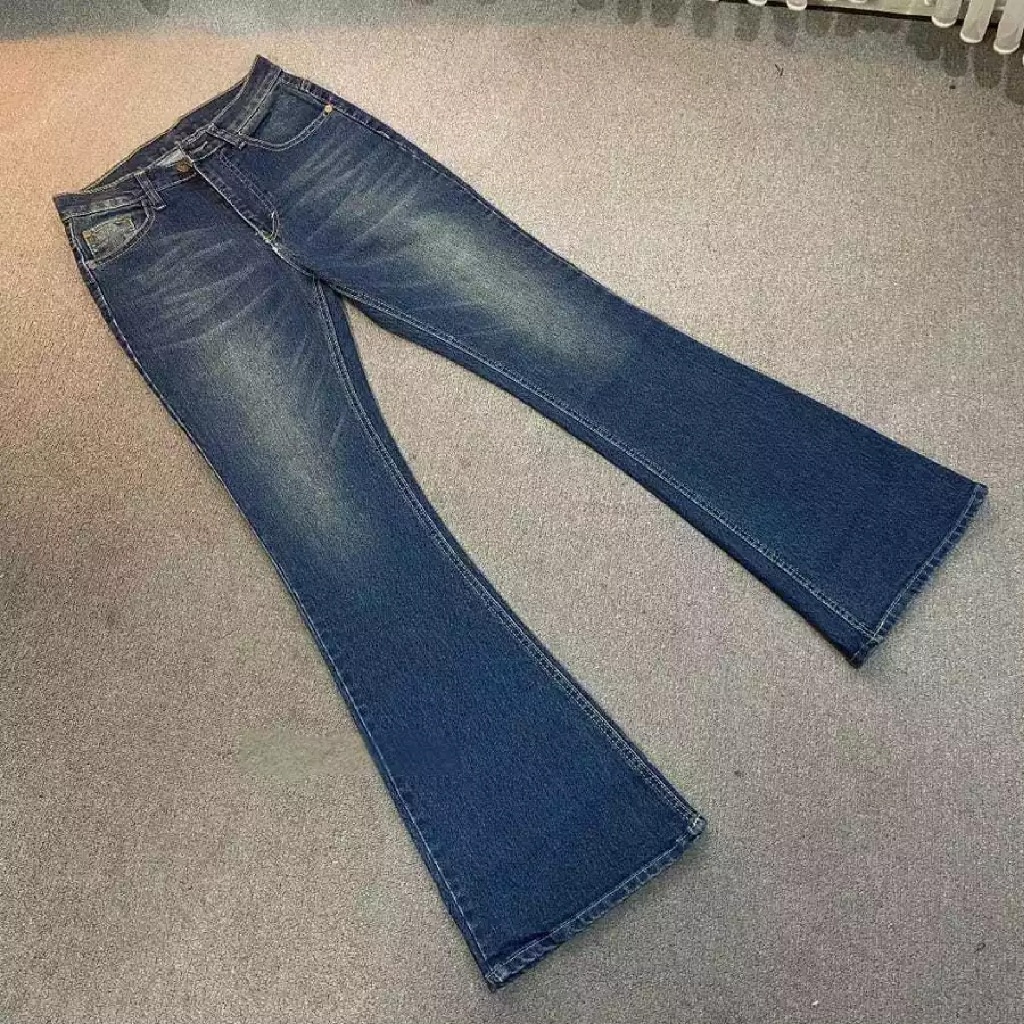 Jual Highwaist Cutbray Jeans Retro - Celana Jeans Cutbray Premium ...
