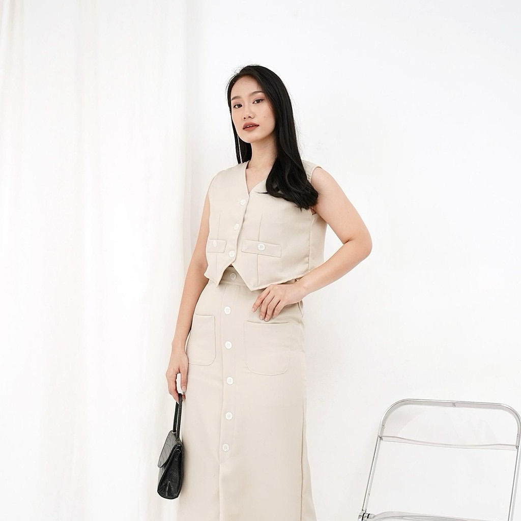 Jual Vest formal new kancing aktif semiwol LD 100 tebal lembut adem ...