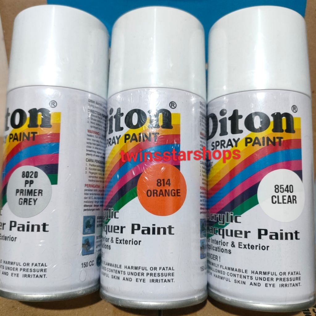 Jual Pilok Pylox Cat Diton Paket 3 Kaleng Orange 814 Oren Epoxy Primer ...