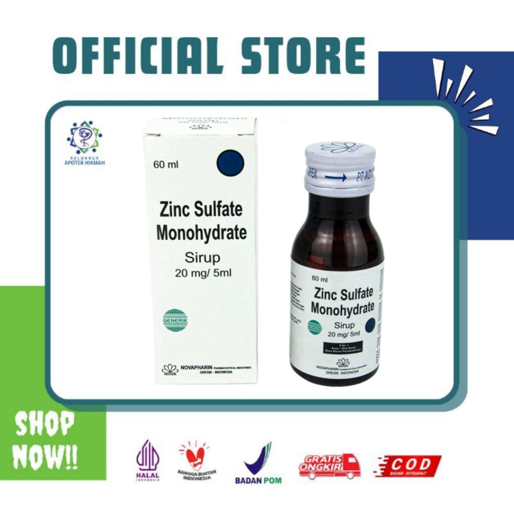 Jual Zinc sulfate monohydrate syrup atasi masalah kesehatan pencernaan ...