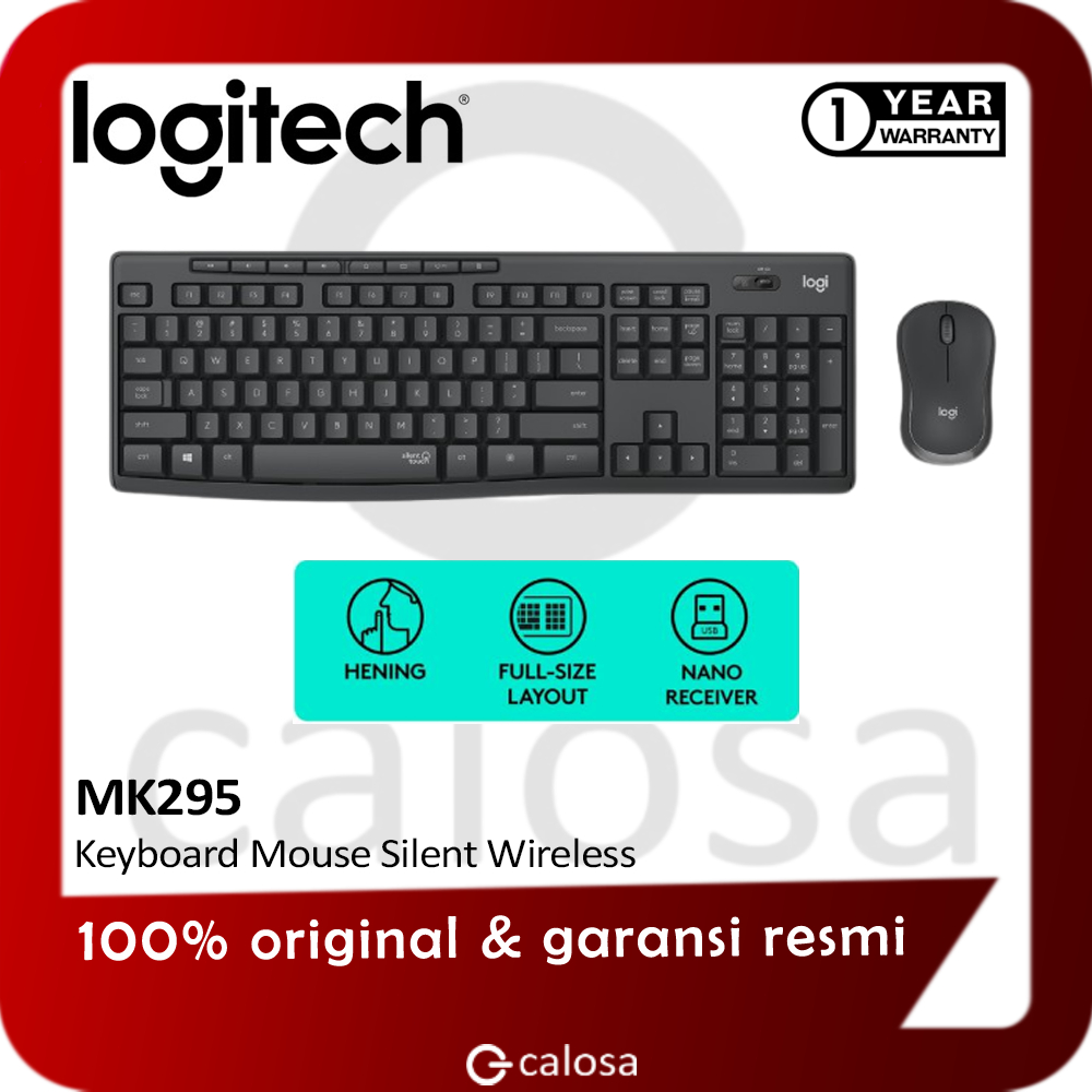 Jual Logitech MK295 Silent Wireless Keyboard and Mouse Combo | Shopee ...