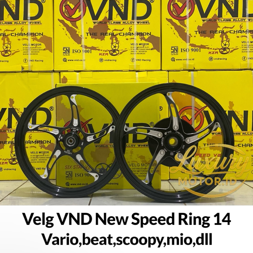 Jual Velg VND New Speed Ring 14 Vario 125/150 Beat Scoopy Mio Fino Xeon Genio Spacy M3 uk 185/ ...