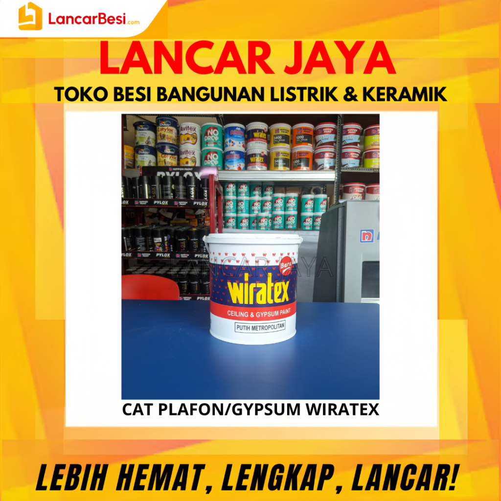 Jual Cat Gypsum Atau Plafon Wiratex 5kg | Cat Serbaguna | Shopee Indonesia
