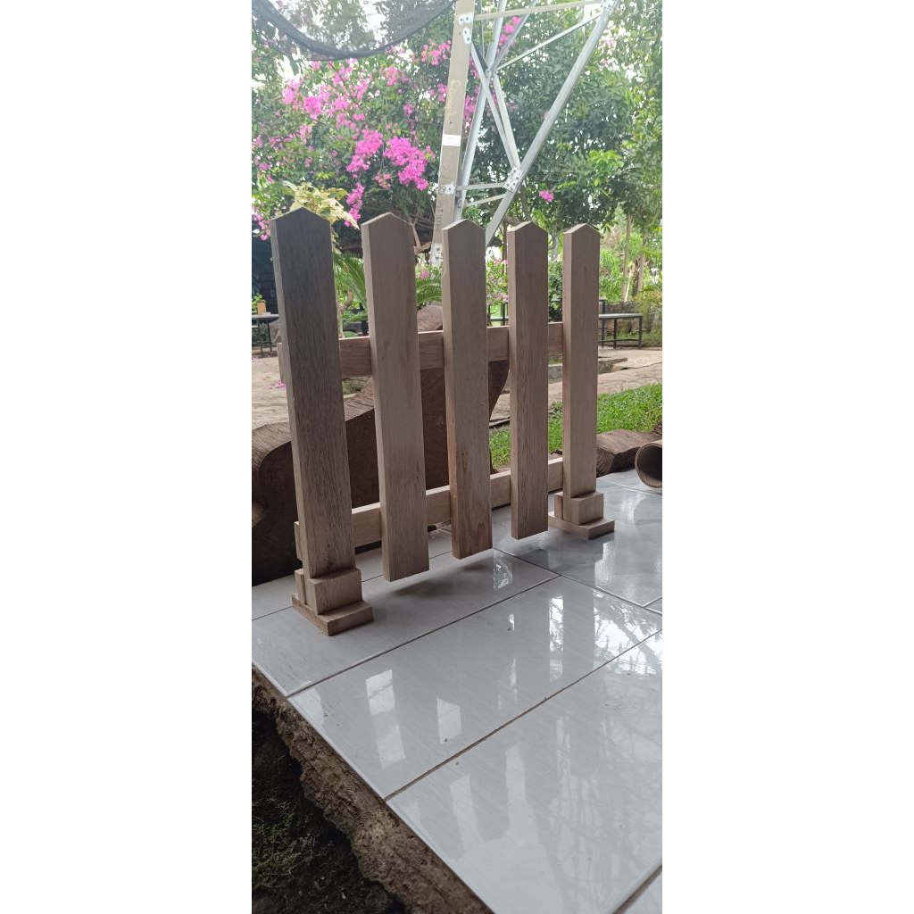 Jual pagar kayu ukuran L 60 T 50 pagar decoration pagar Minimalis pagar ...