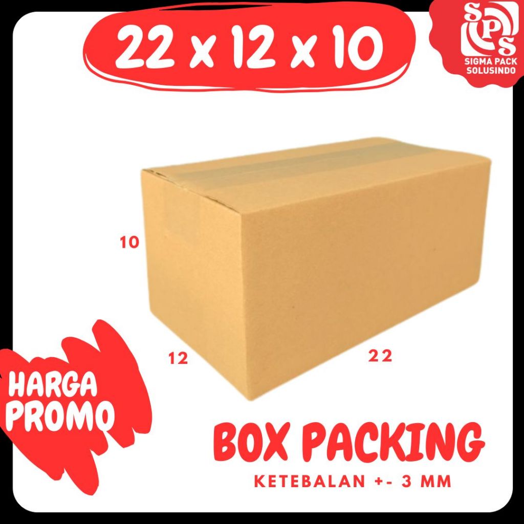 Jual Kardus 22x12x10 Box Packing A1 Botol Dus Jamu Kotak Olshop Kemasan ...