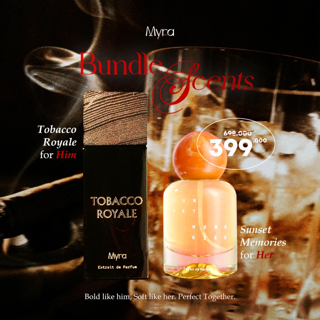 Jual (BUNDLE Myra Tobacco Royale 50ml & Myra Sunset Memories 50ml Extrait de Parfum | Shopee ...