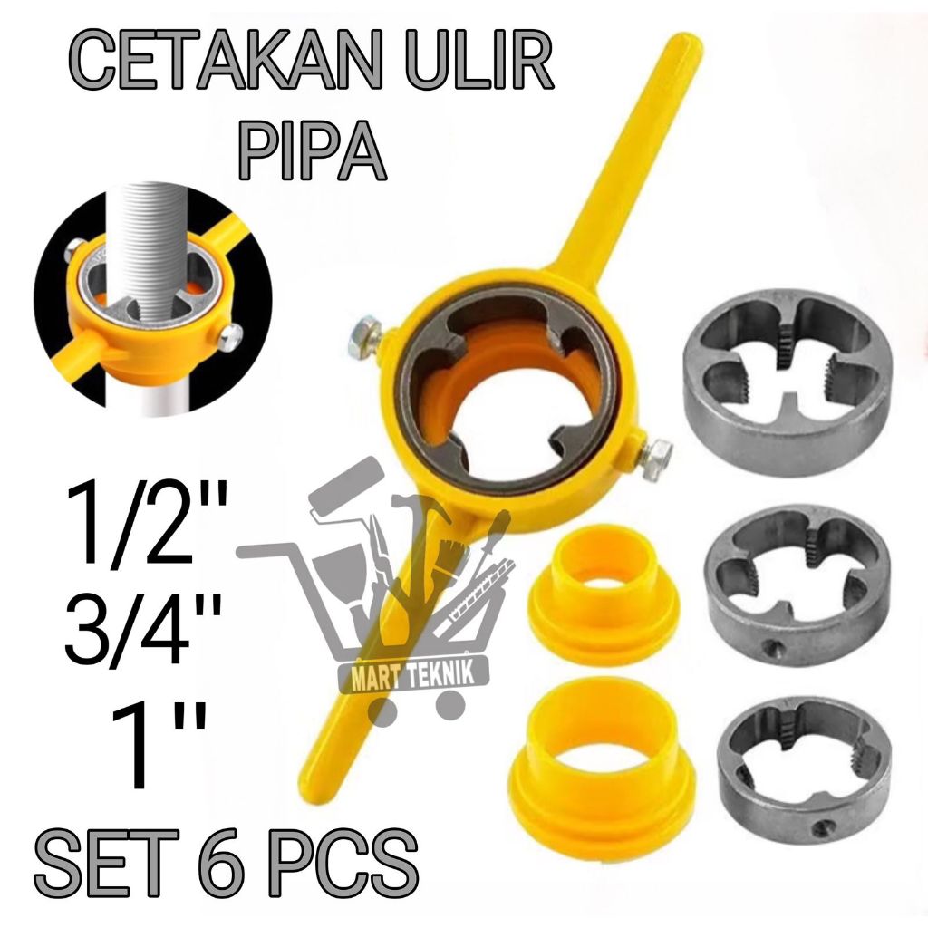 Jual Per Set 6 Pcs Cetakan Ulir Pipa PVC Selongsong Pipa Air Berulir ...
