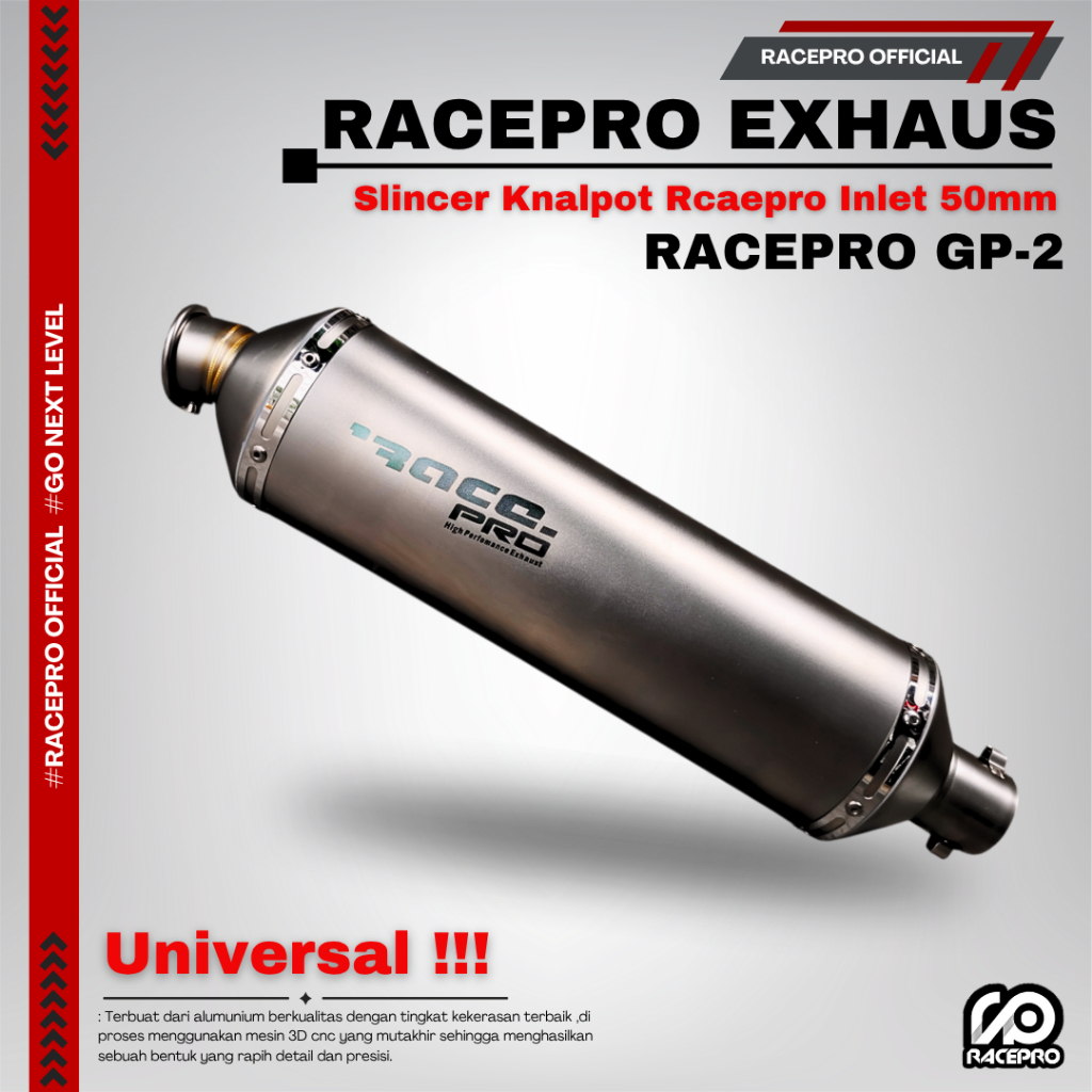 Jual Racepro GP-2 Inlet -50 Slincer Knalpot Racepro Univrsal Slincer ...