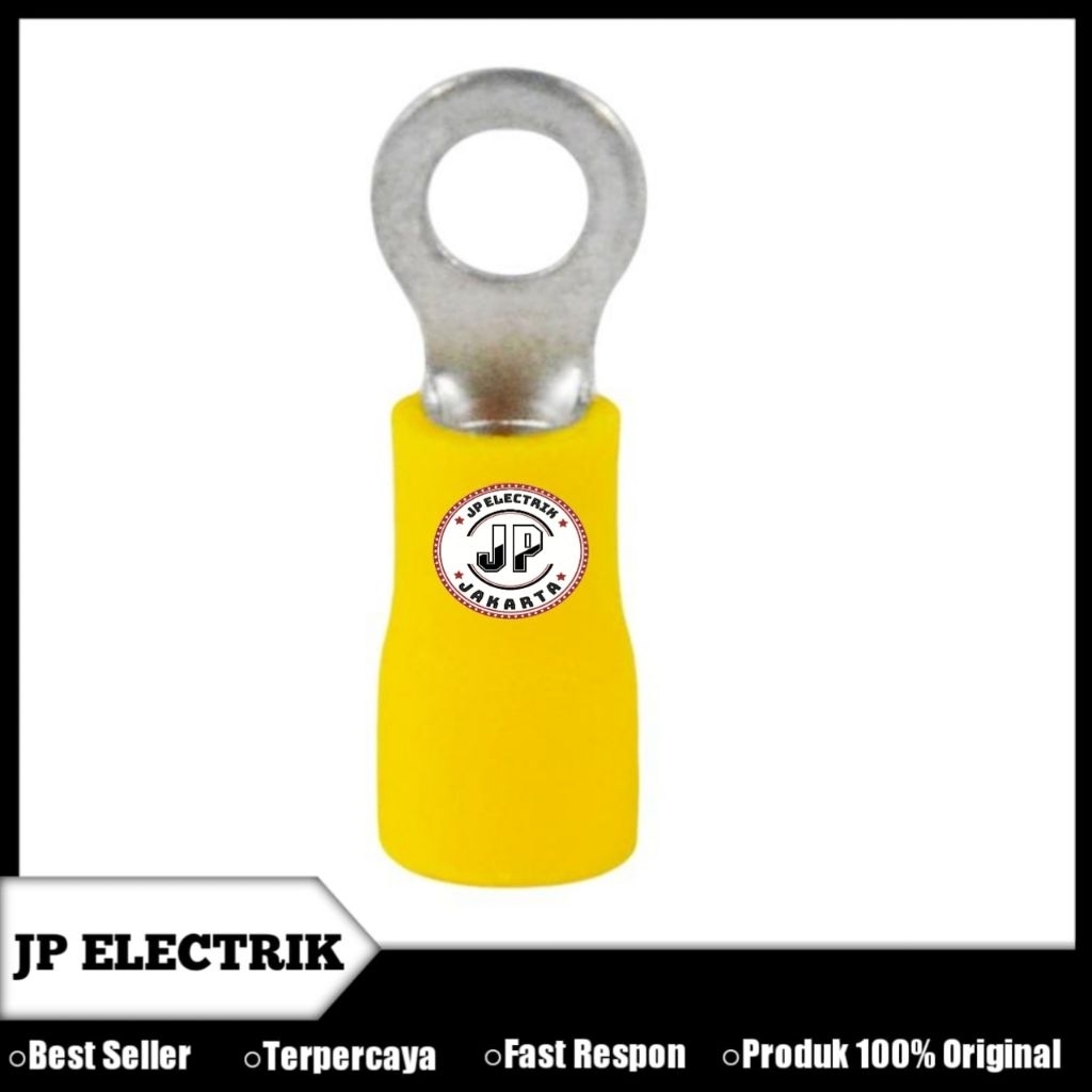 Jual Kabel Skun Ring RVS 2 - 4 Kuning Skun Ring 2.5mm Lubang Baut M4 ...