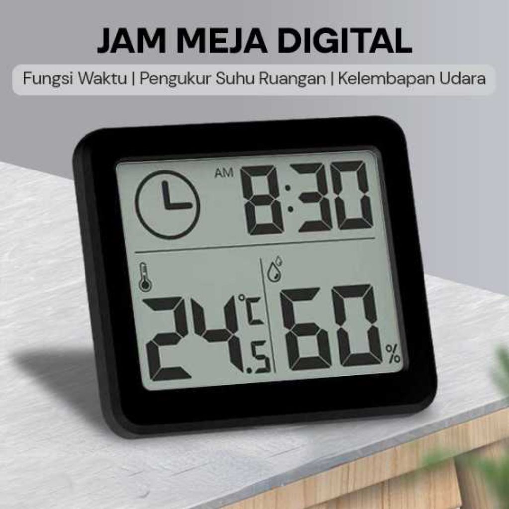 Jual JGD Jam Digital Meja Dinding dapat ukur Suhu Kelembapan ...