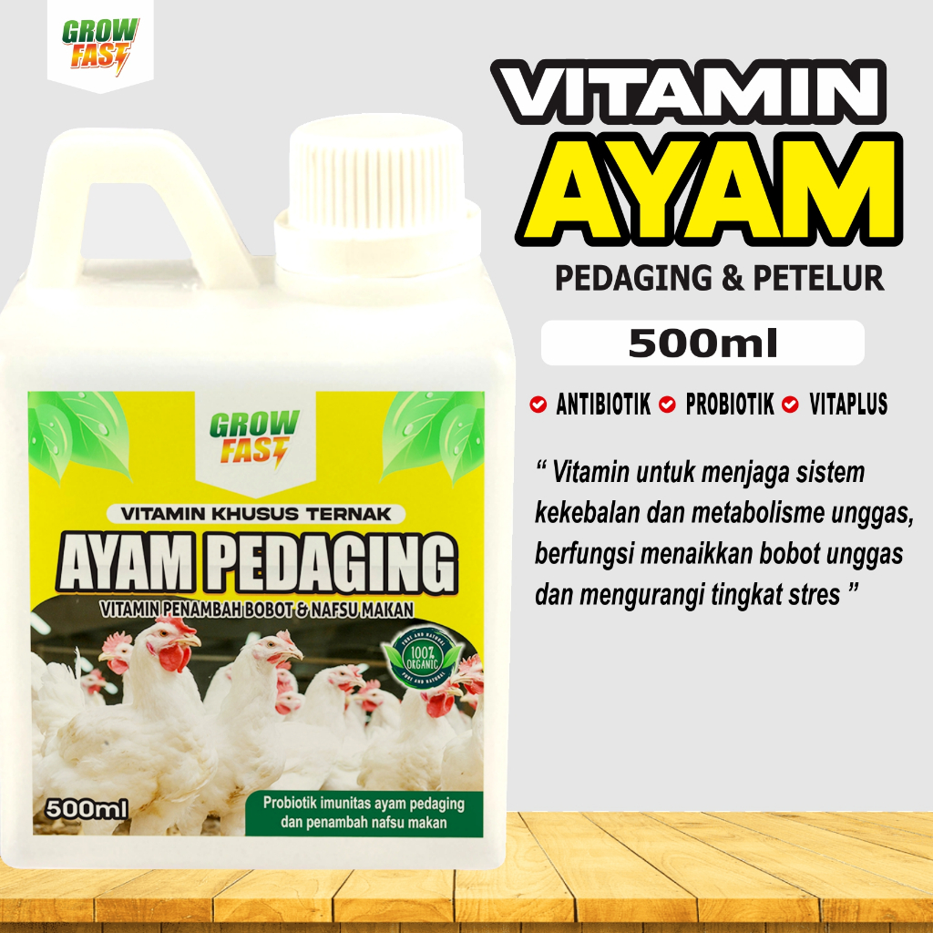 Jual Vitamin Khusus Ayam Pedaging 500ml Vitamin Super Obat Ayam obat ...