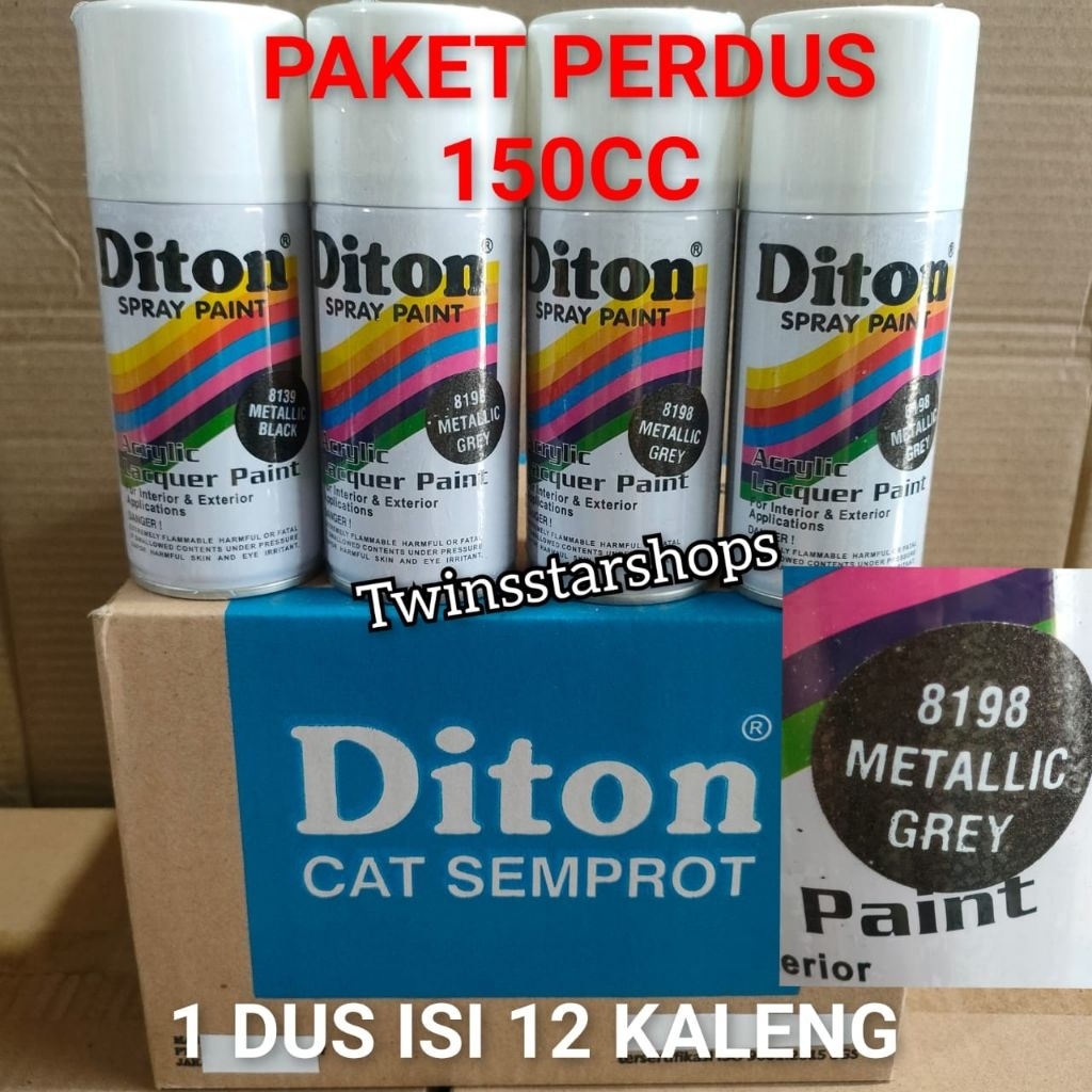 Jual Pilok Pylok Cat Diton Metalic Grey 8198 Abu Abu Metalik Paket ...