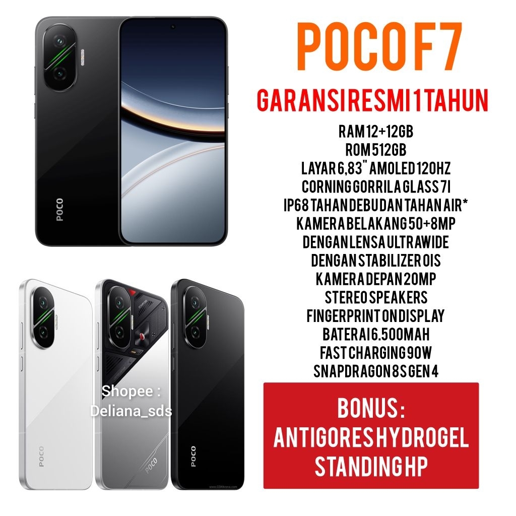 Jual Poco F7 12/512 12+12/512 24/512 Garansi Resmi 1 Tahun Poco F7 5G ...