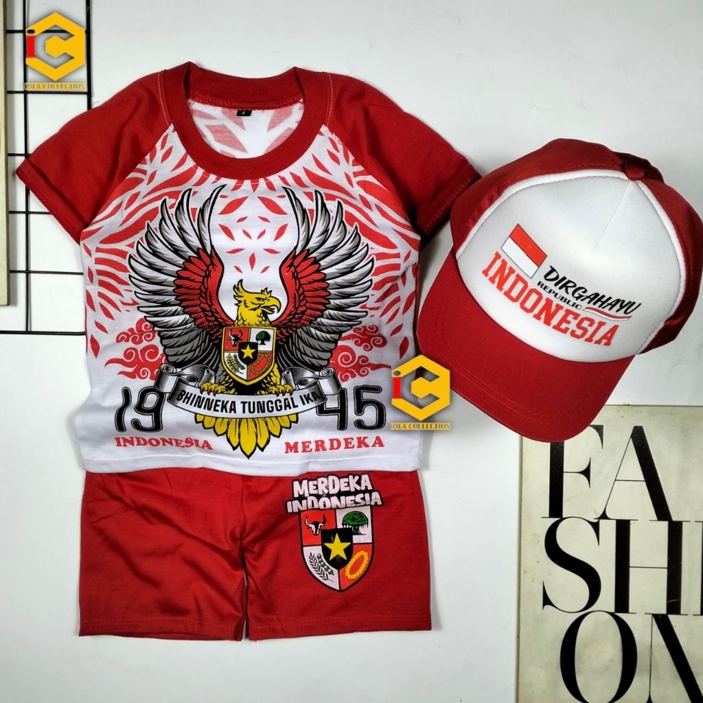 Jual IDC Setelan Baju Anak Laki-laki Perempuan Hut RI 17 Agustus Untuk Usia 1-10 Tahun / Baju ...