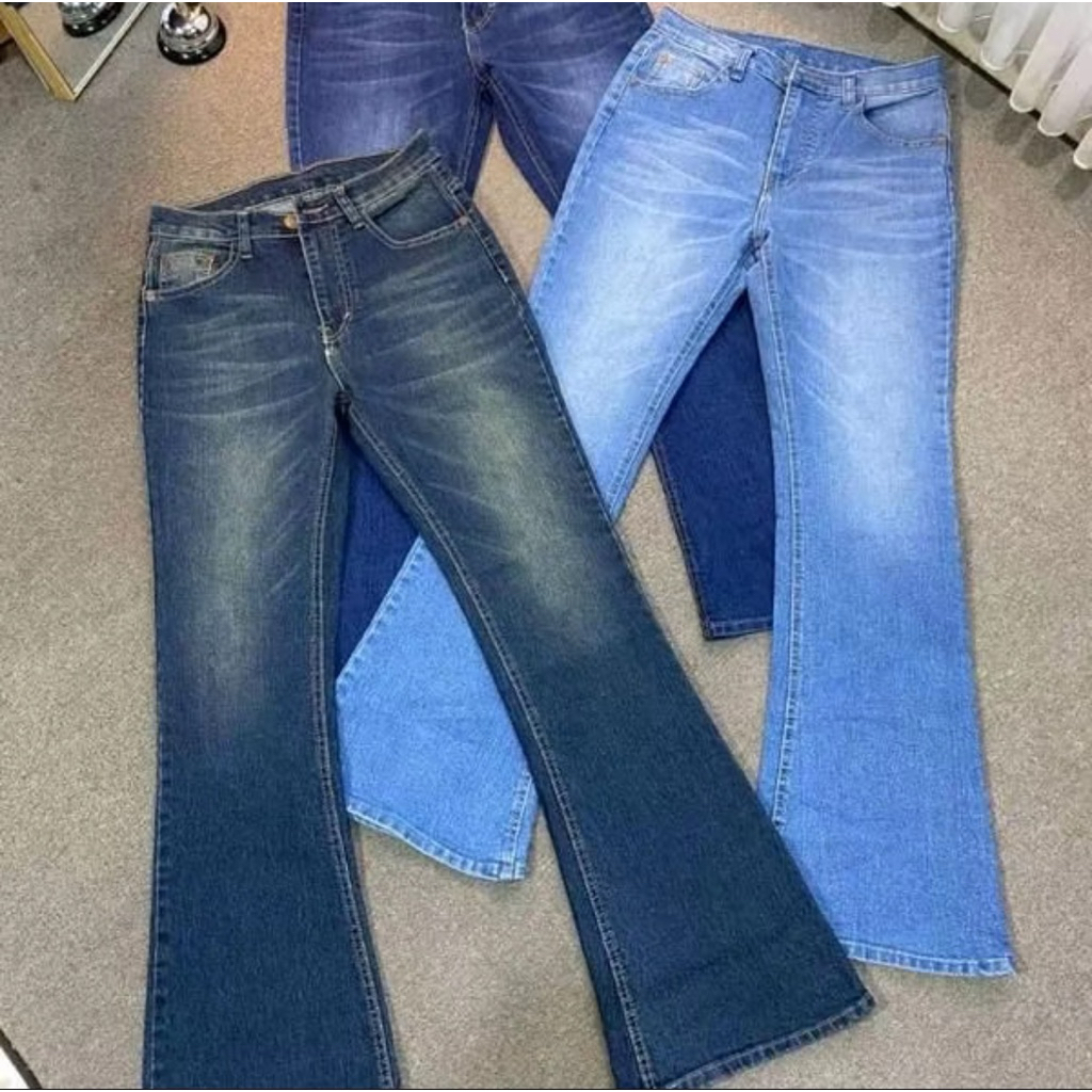 Jual Highwaist Cutbray Jeans Retro - Celana Jeans Cutbray Premium ...