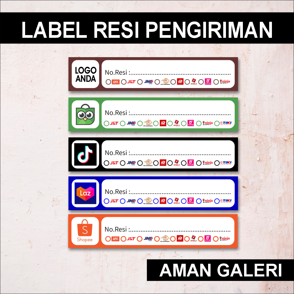 Jual STIKER LABEL RESI PENGIRIMAN LOGO OLSHOP / MARKETPLACE | Shopee ...