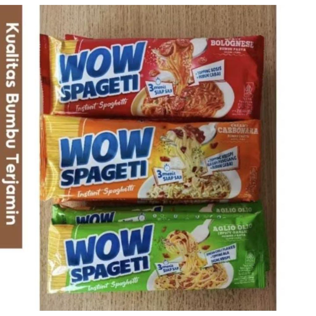 Jual SPAGETI WOW CARBONARA/AGLIO/BOLOGNEESE/SPAGHETI MI INSTAN [1 ...