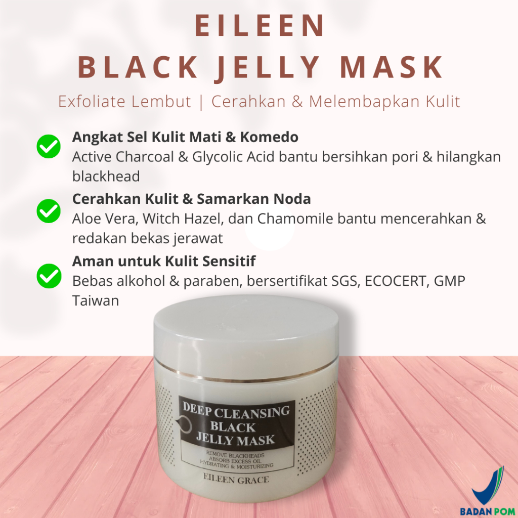 Jual EILEEN GRACE - Deep-Cleansing Black Jelly Mask 300ml | Masker ...