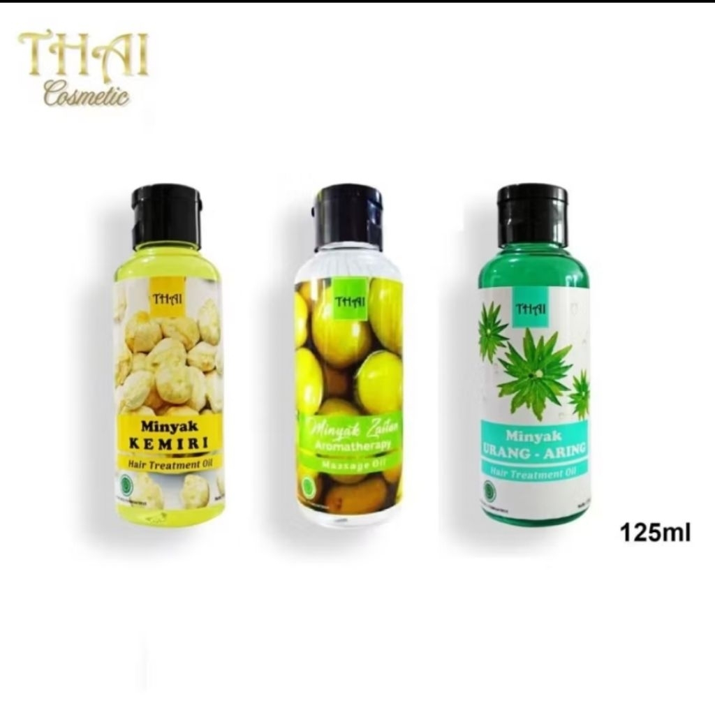 Jual Thai Minyak Rambut Kemiri / Zaitun Massage Oil / Hair Care Treatment Urang Aring 125ML ...