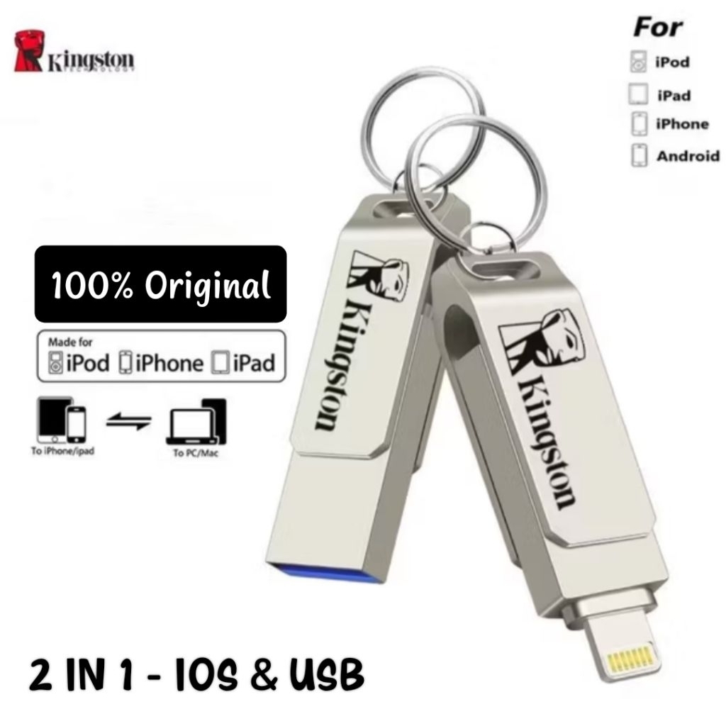 Jual PROMO OTG Flashdisk 1TB Kingston 2 in 1 IOS + USB | Flashdisk ...