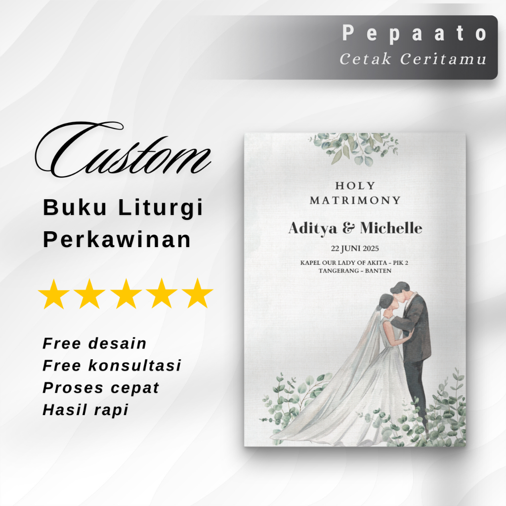 Jual Buku Liturgi Misa Pernikahan Perkawinan Custom Pemberkatan Holy ...