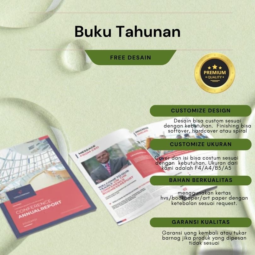 Jual Cetak Laporan Tahunan Custom | Annual Report / Company Profile | Premium Paper + Free ...