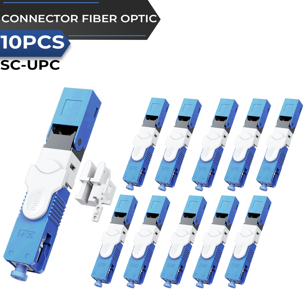 Jual Konektor Fiber Optik SC-UPC 10PCS Fast Connector untuk Rangka ...