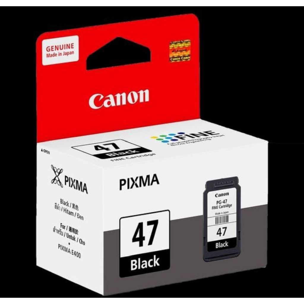 Jual Tinta Cartridge Canon Pixma PG 47+CL 57 Original For:E400,E460 ...