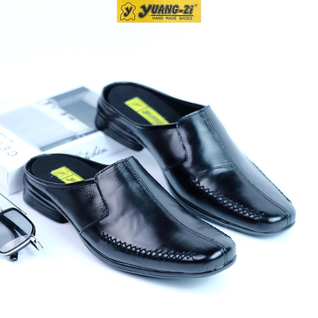 Jual Yuang-Zi - Sepatu Selop Pria Kulit Asli Semi Formal Kasual Sendal ...