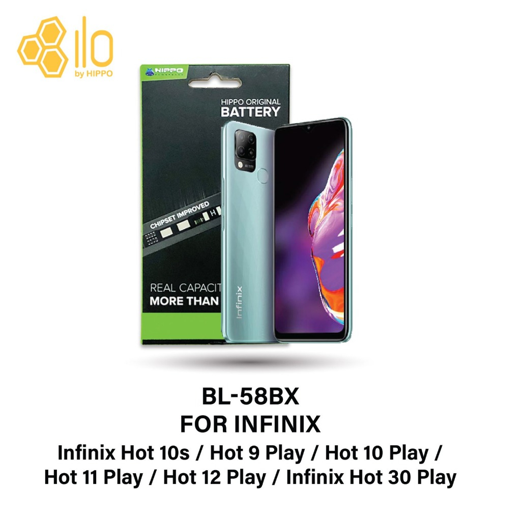 Jual Hippo Baterai INFINIX BL-58BX 5960mAh HOT 10S HOT 10 PLAY HOT 11 ...