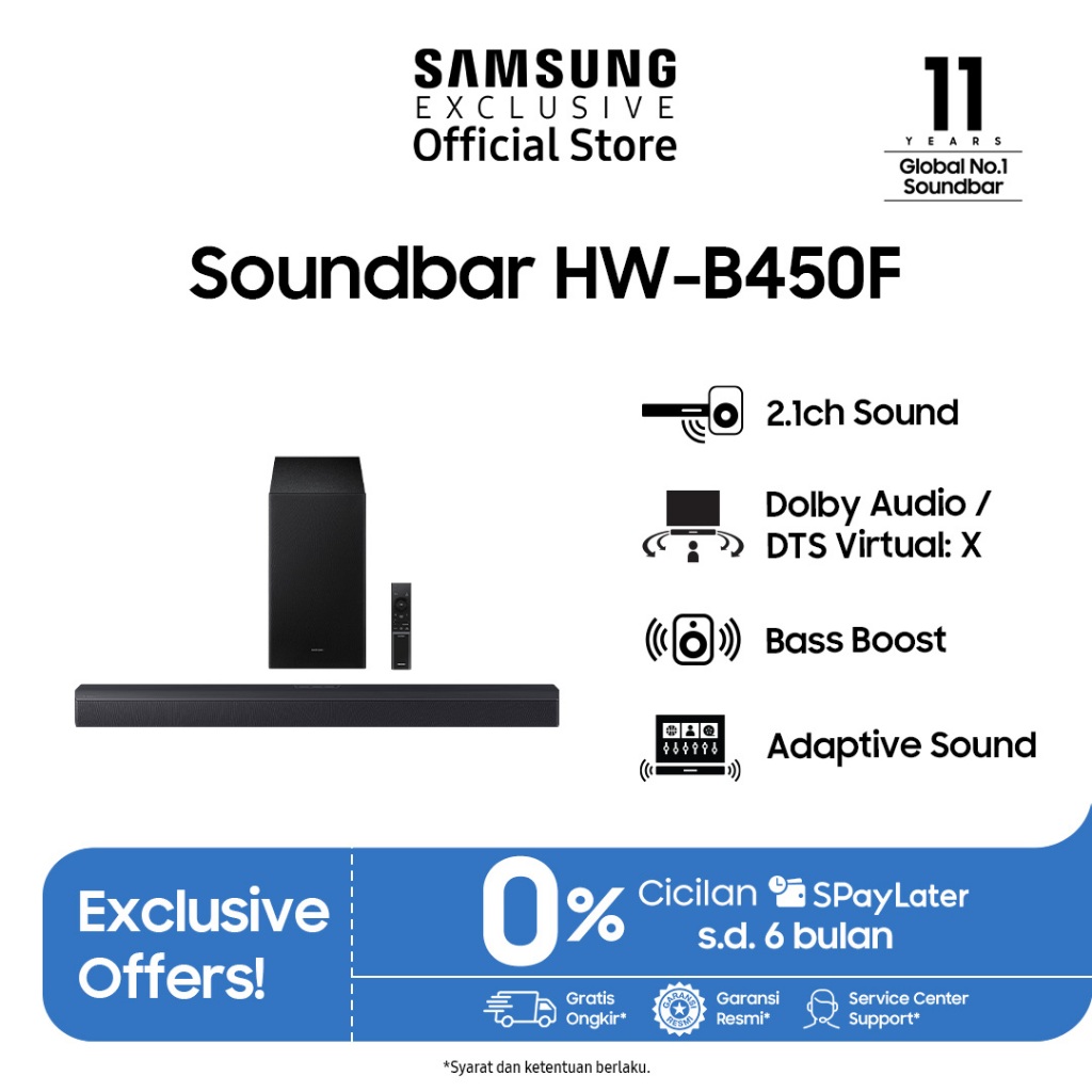 Jual Samsung Soundbar True 2.1ch | Dolby Audio | Adaptive Sound | Bass ...